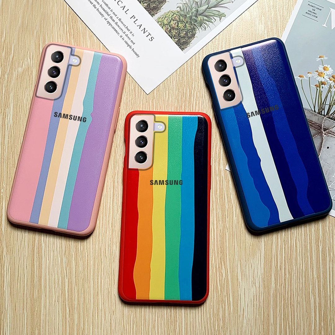 Galaxy S21 Rainbow Liquid Silicone Logo Case – The CaseKart